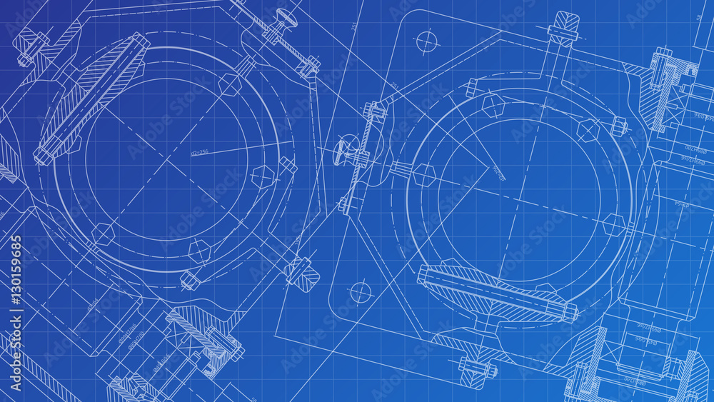 Mechanical Engineering drawing. Engineering Drawing Background. Stock ...