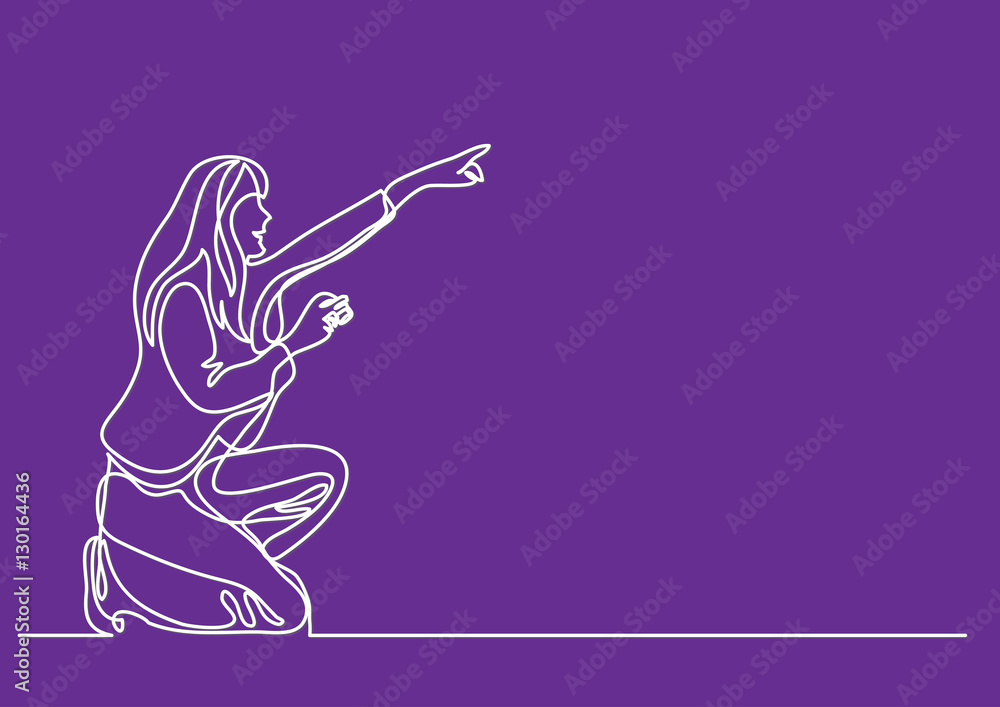 _continuous-line-drawing-template Stock Vector | Adobe Stock