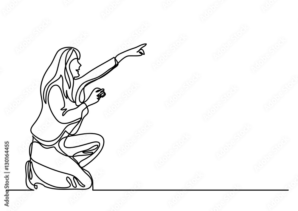 _continuous-line-drawing-template Stock Vector | Adobe Stock