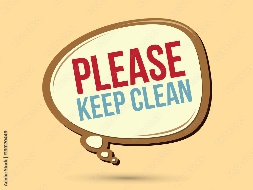 Please keep clean text in balloons graphic vector Stock Vector | Adobe ...