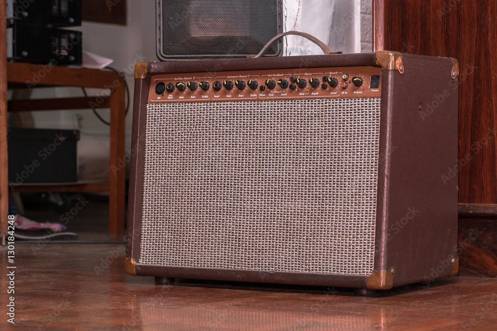 Vintage guitar amplifier Stock Photo | Adobe Stock