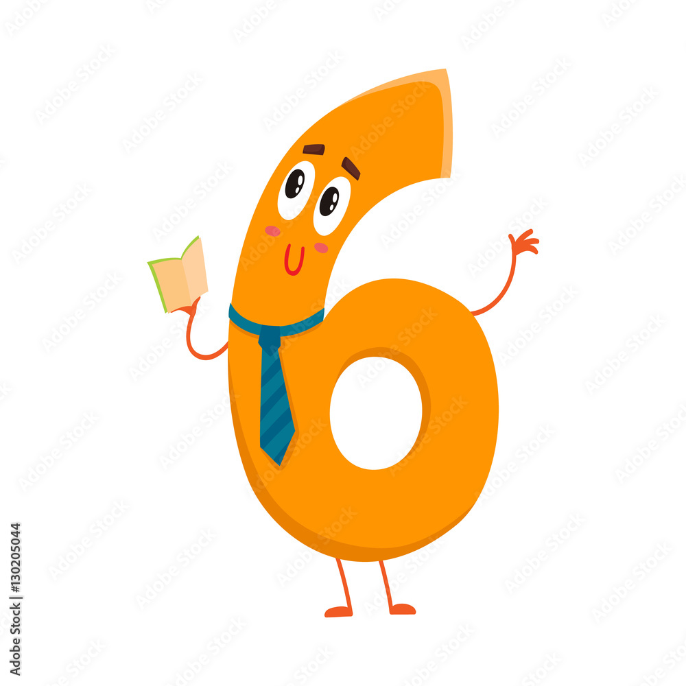 Number 6 Orange