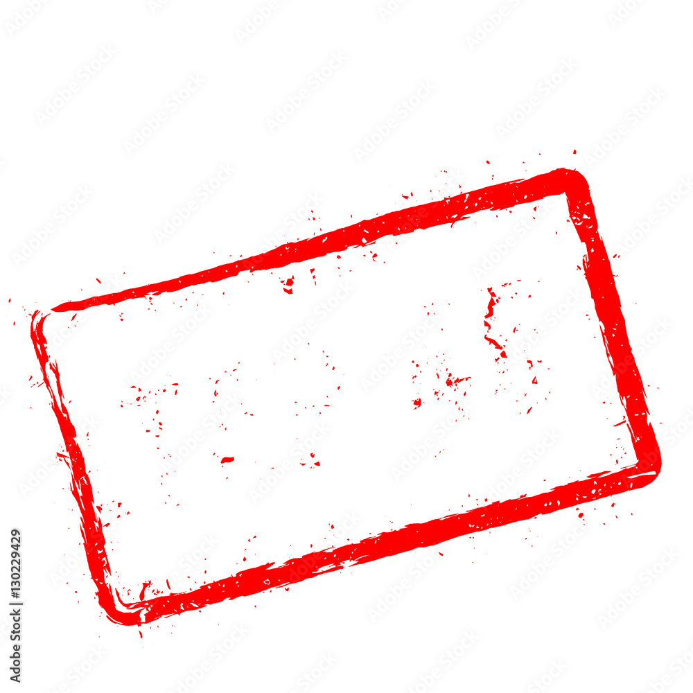 Top 45 red rubber stamp isolated on white background. Grunge ...
