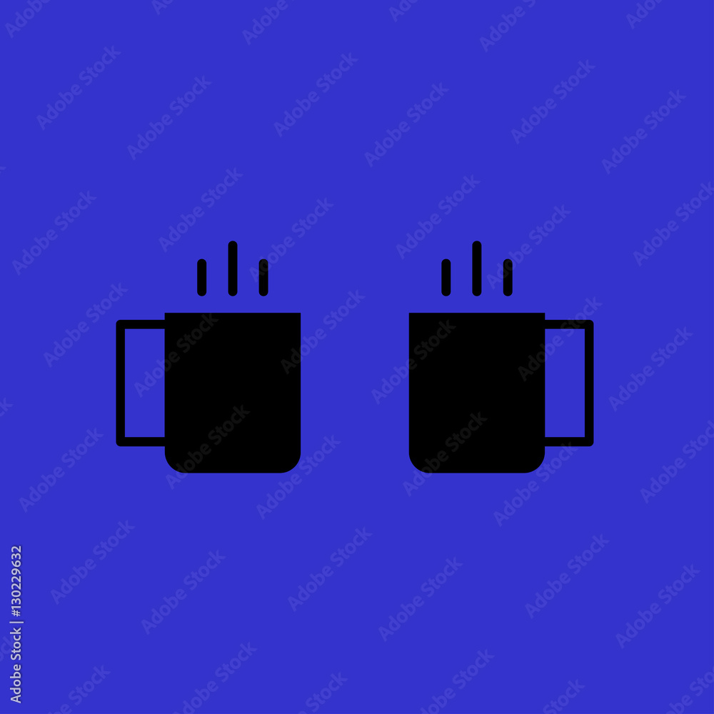 cups icon. flat design Stock Vector | Adobe Stock