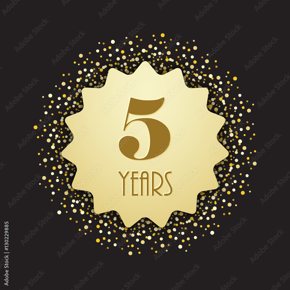 5 YEARS VECTOR ICON Stock Vector | Adobe Stock
