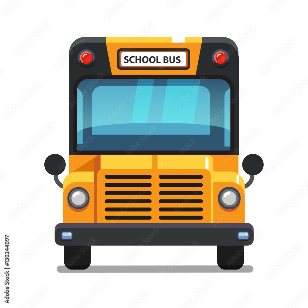 Front School Bus Vector