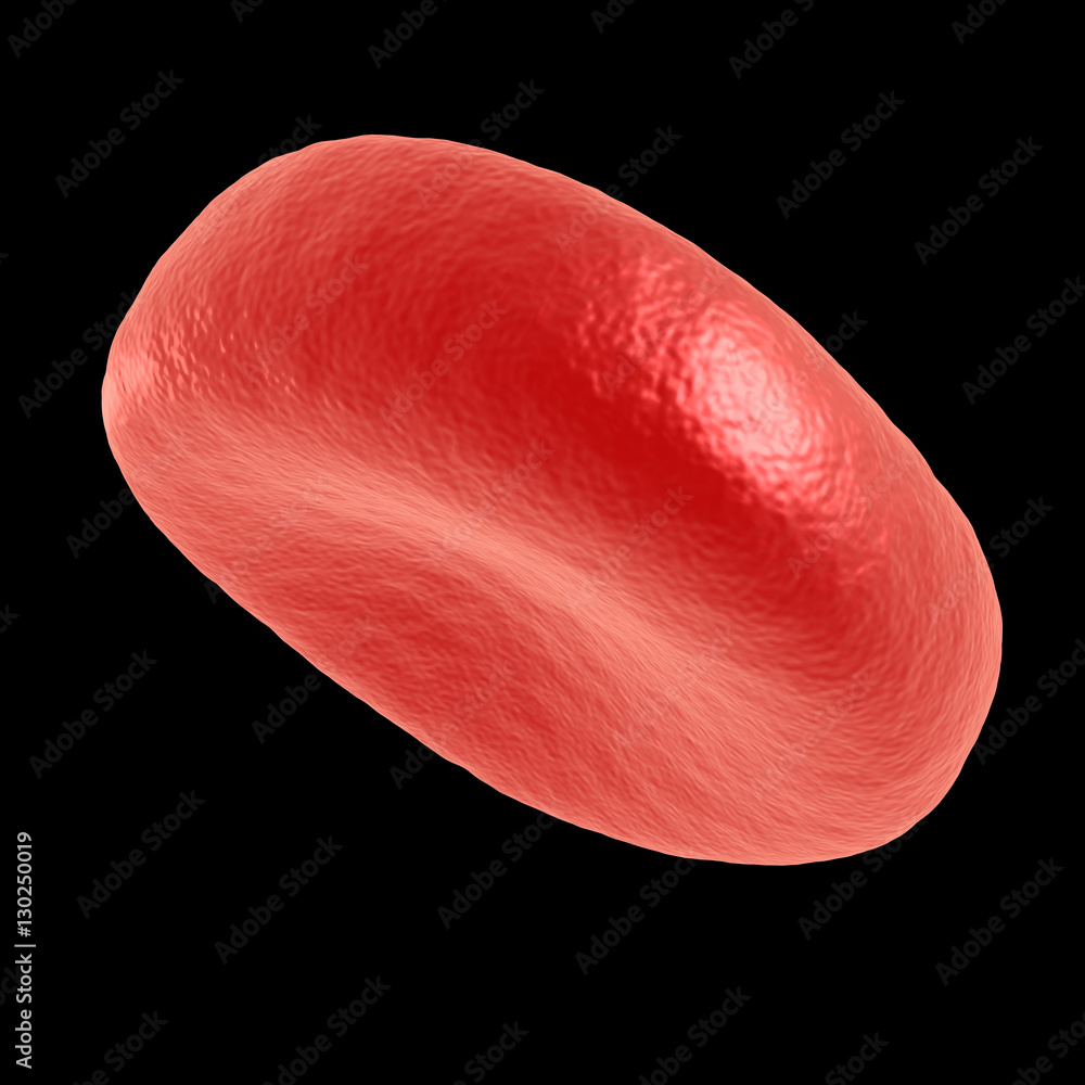 Red blood cell. 3d render on black. Healthcare and medical zoom concept ...