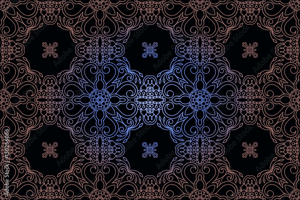 pattern in rococo style, victorian style, in renaissance style, in ...