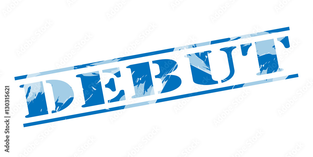 debut blue stamp on white background Stock Illustration | Adobe Stock