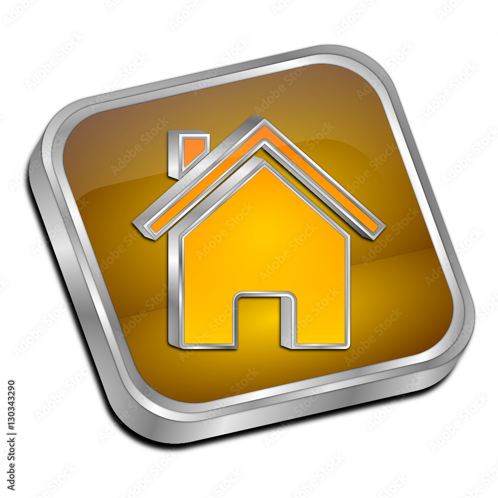 Home Button - 3D illustration Stock Vector | Adobe Stock