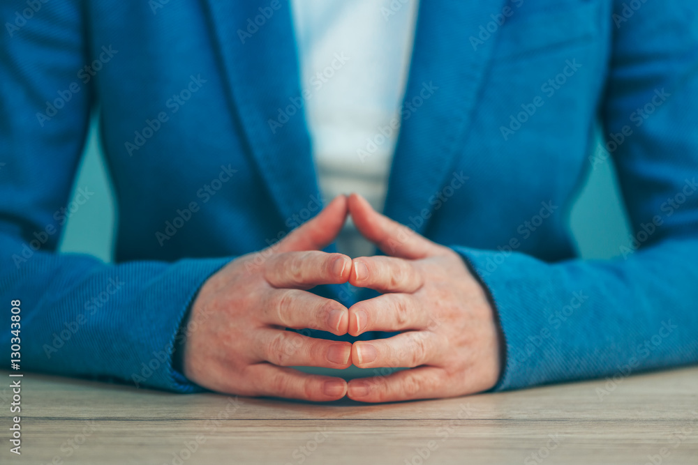 Businesswoman body language for confidence and self-esteem Stock Photo ...