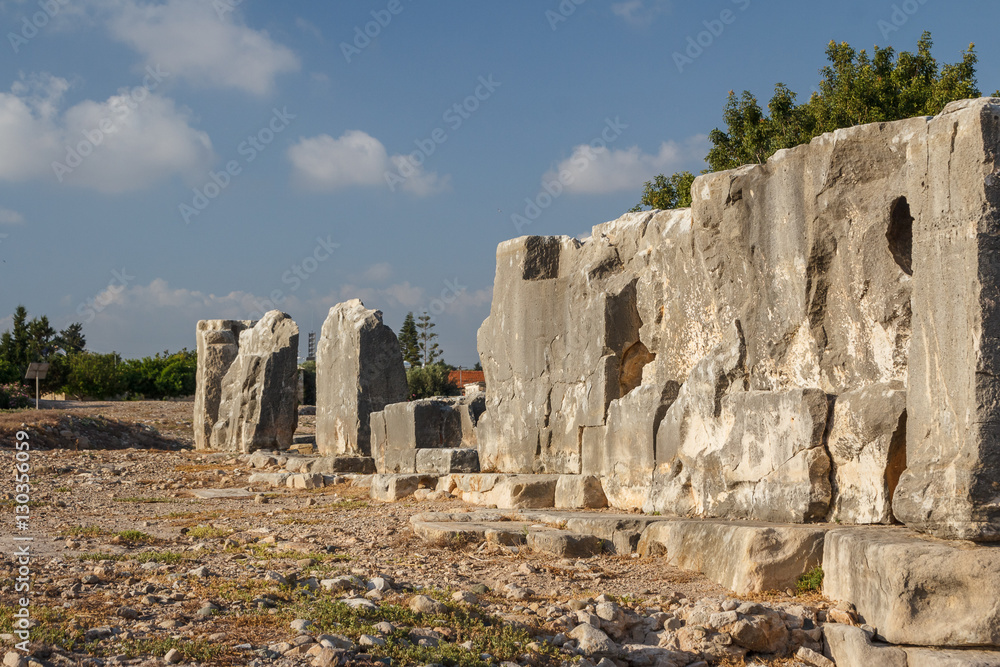 Ruins of the ancient Aphrodite sanctuary in Kouklia, near Pathos Stock ...