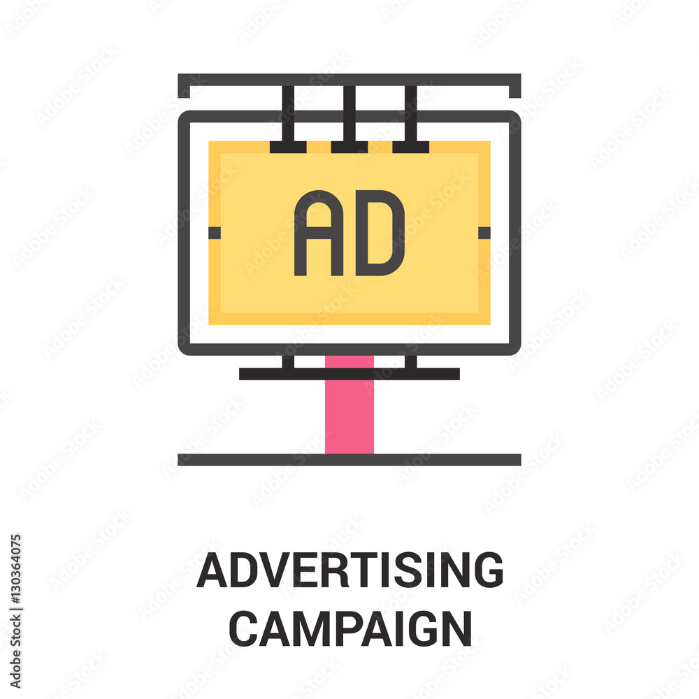advertising campaign icon concept Stock Vector | Adobe Stock