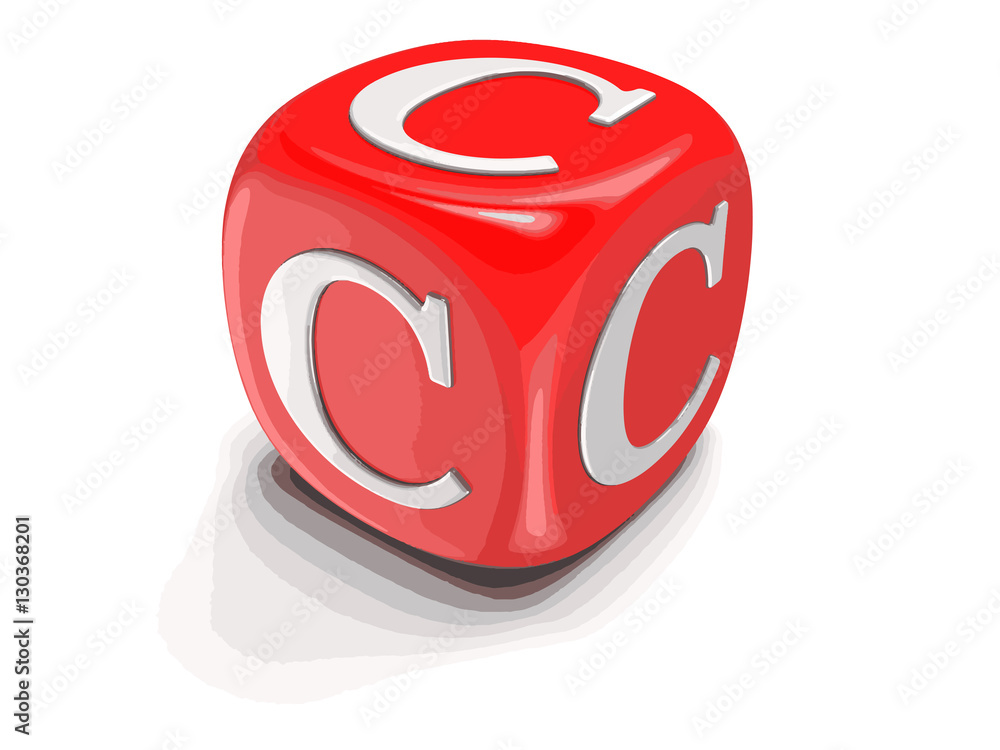 Dices with letter C. Image with clipping path Stock Vector | Adobe Stock