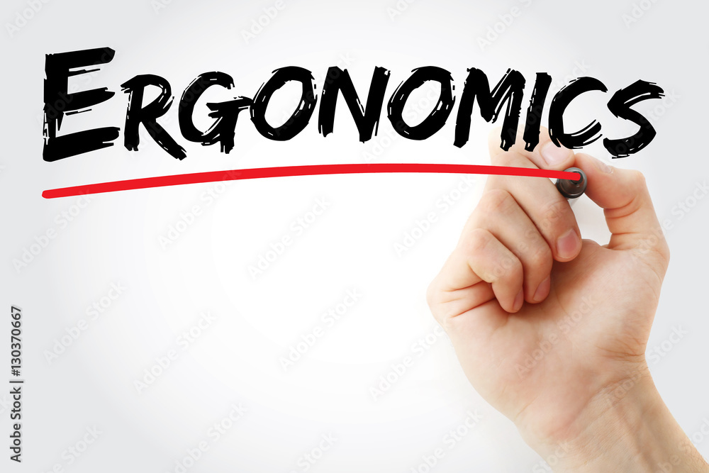 Hand writing Ergonomics with marker, concept background Stock Photo ...
