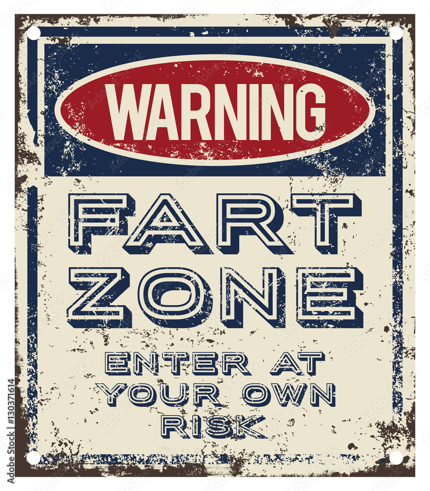 Fart Zone warning Stock Vector | Adobe Stock
