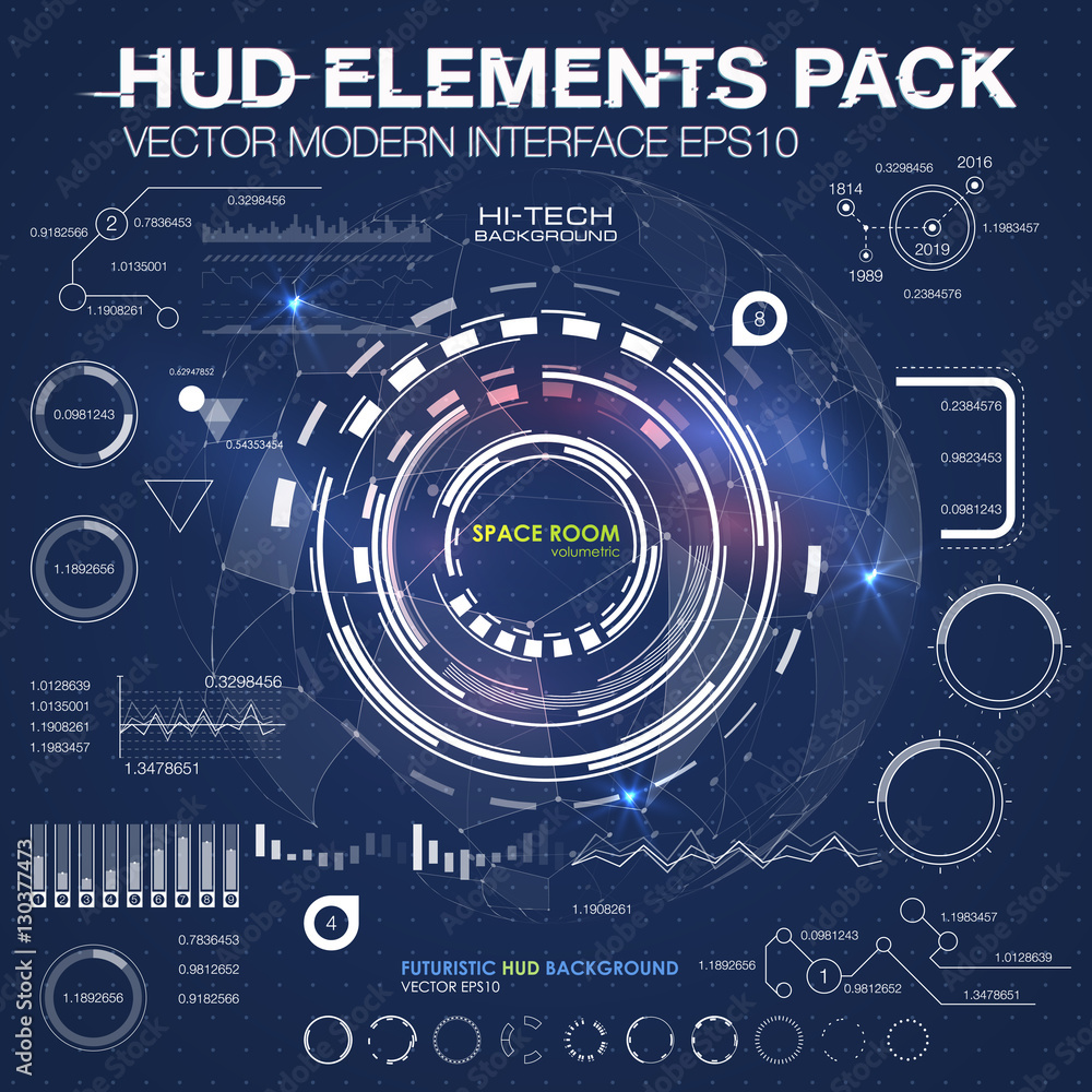 Infographic elements. futuristic user interface HUD UI UX. Abstract ...
