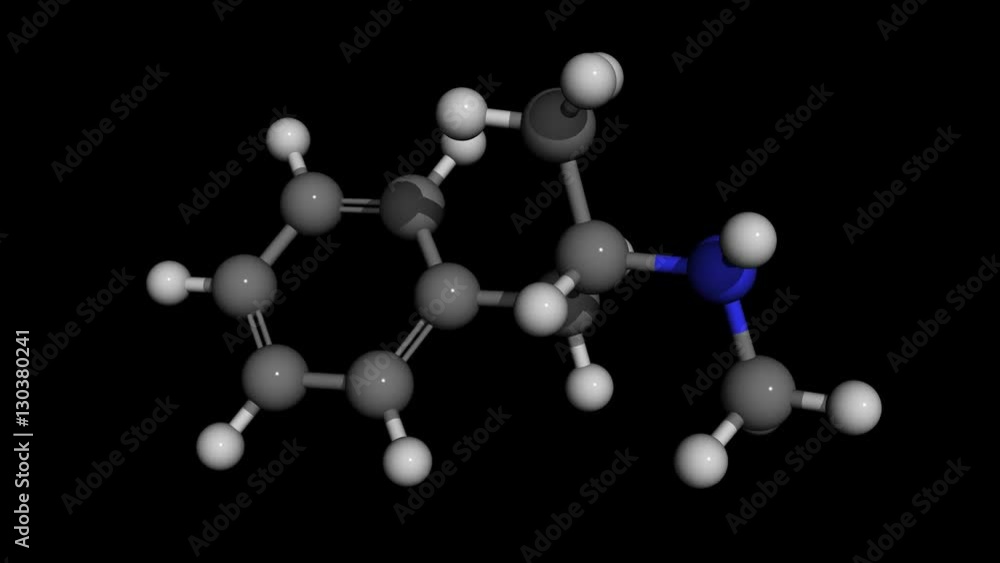crystal meth (Methamphetamine) molecule model rotating Stock Video ...