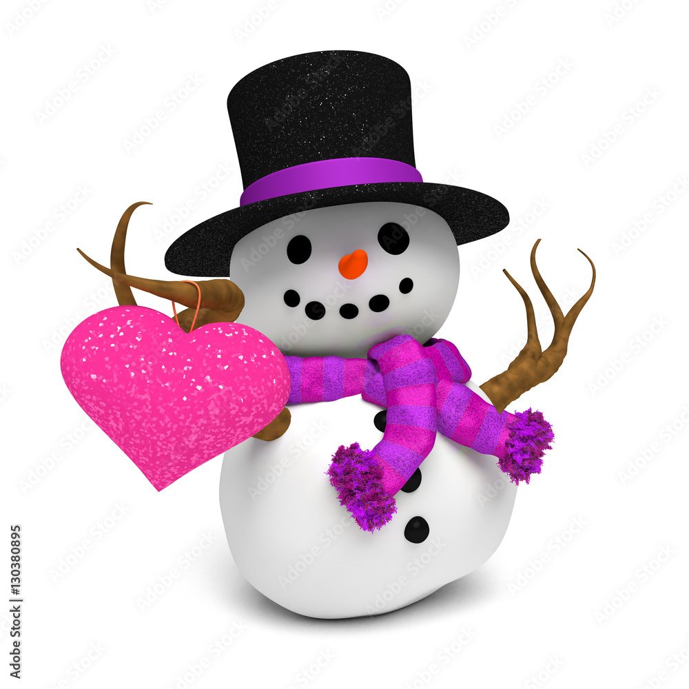 Pink Snowman