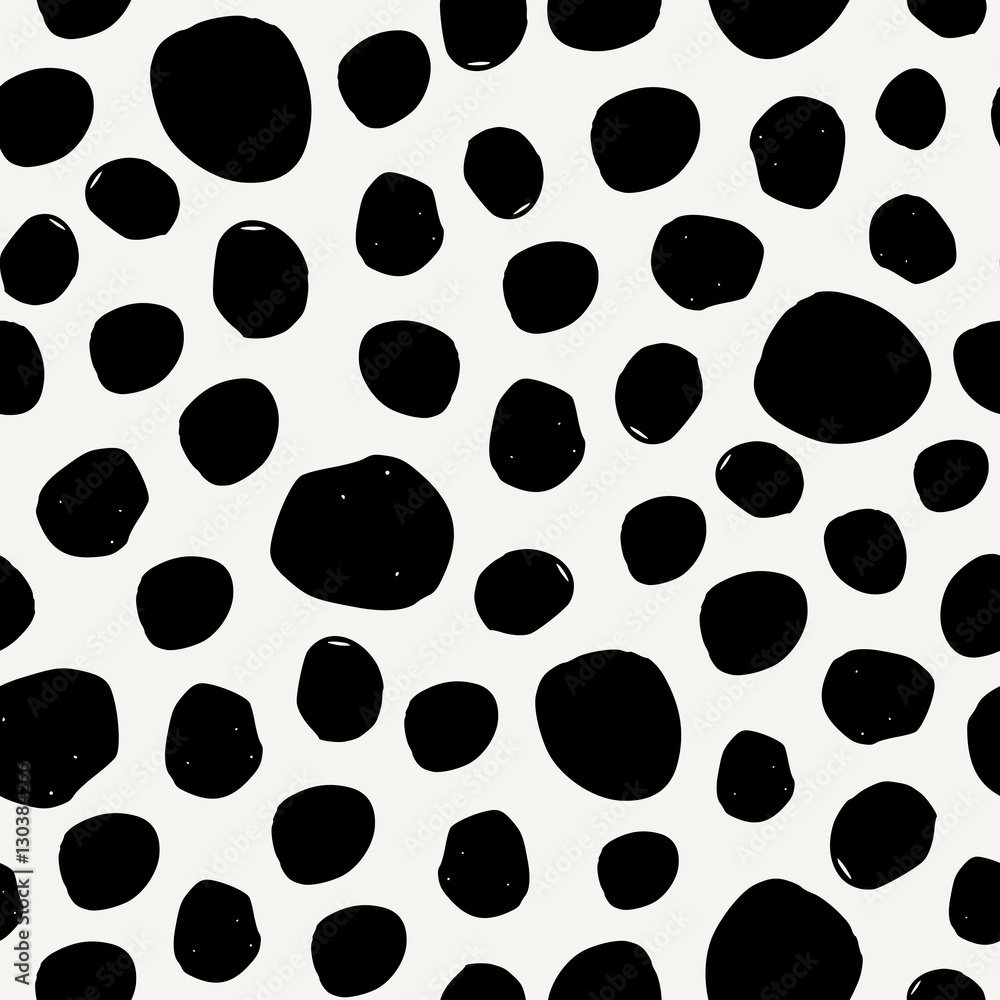 Black And Cream Polka Dot Background