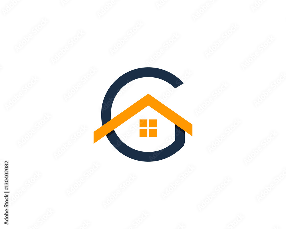 Vetor de Letter G House Logo Design Template Element do Stock | Adobe Stock