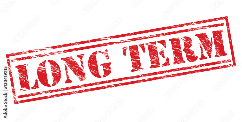 long term red stamp on white background Stock Illustration | Adobe Stock