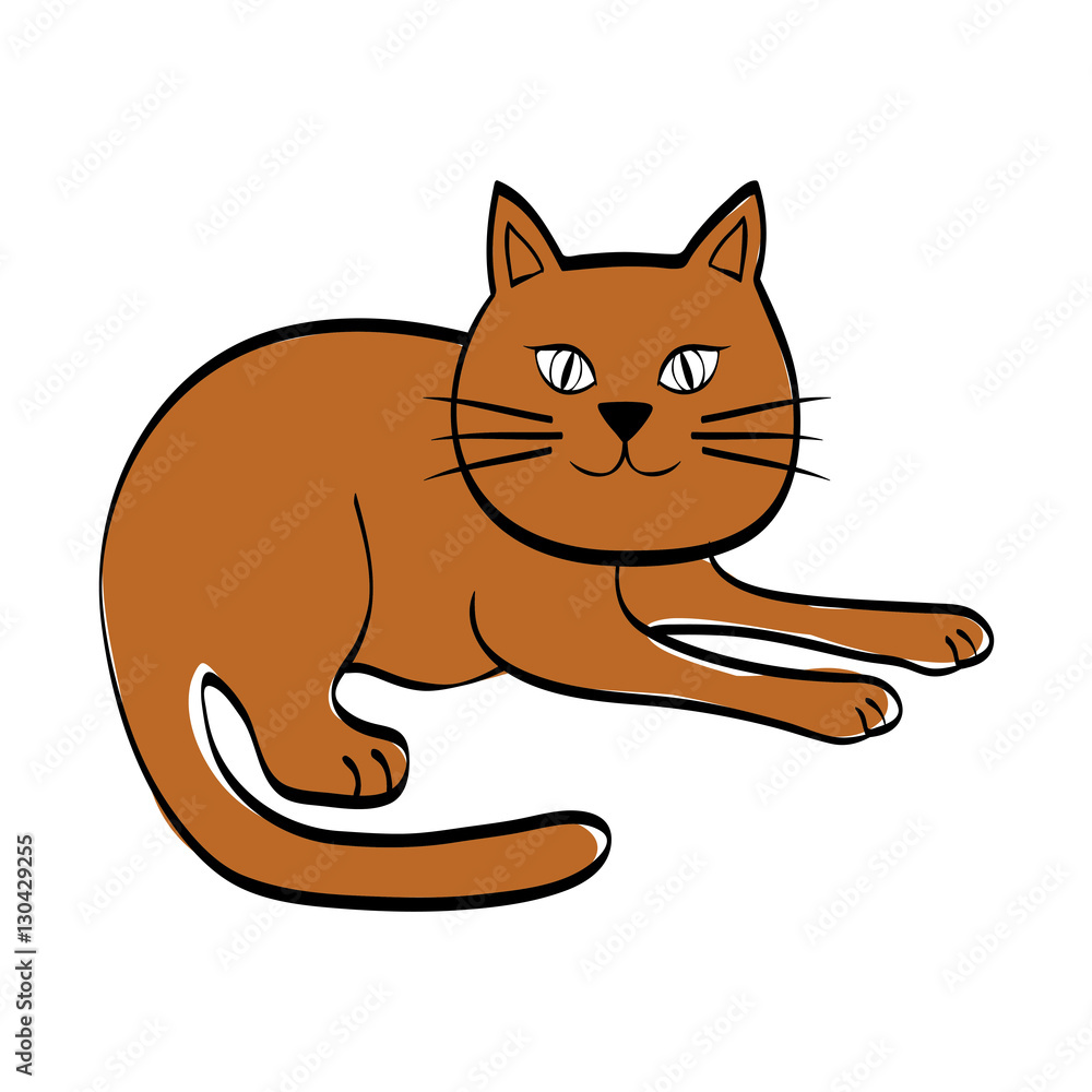 Cute cat cartoon icon vector illustration graphic design Stock Vector ...