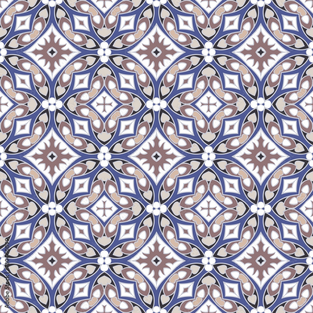 Seamless symmetrical pattern Stock Vector | Adobe Stock