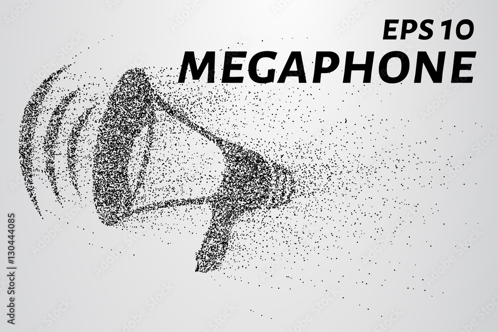 The megaphone of the particles. Megaphone consists of circles and ...