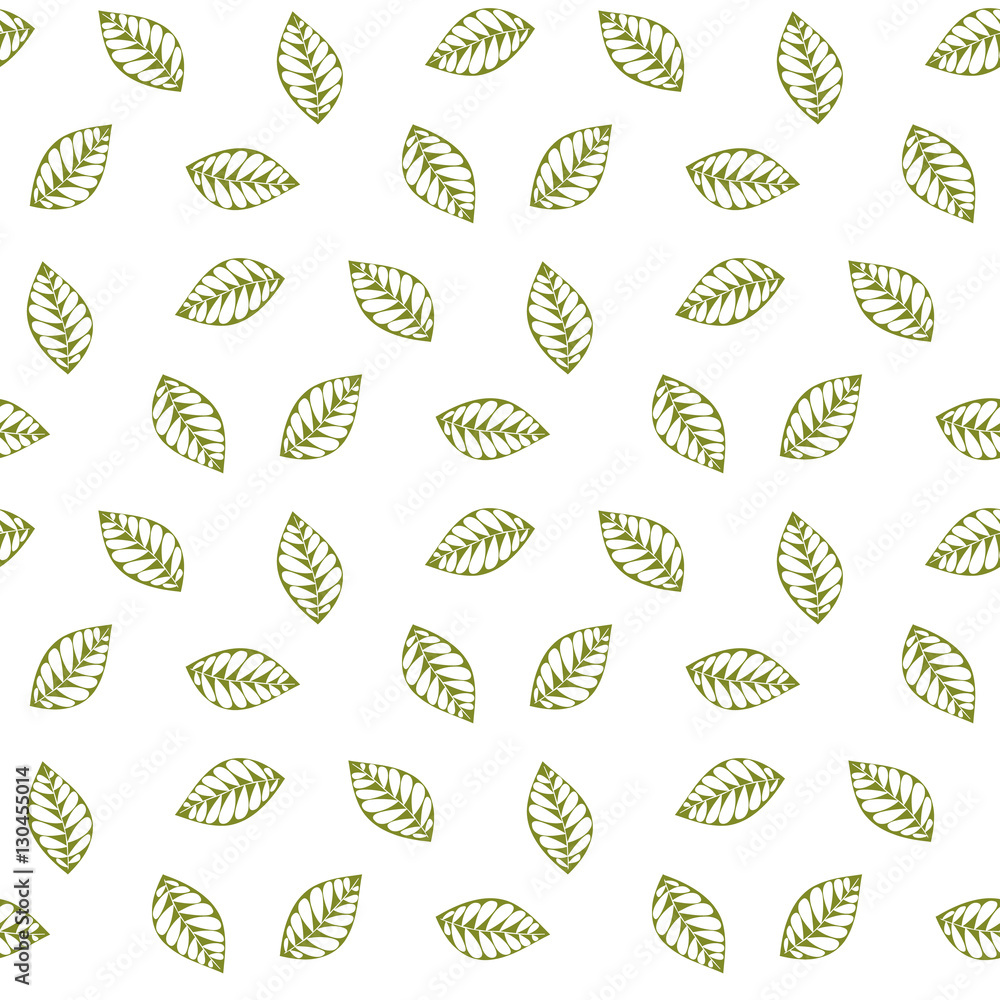 seamless leaf pattern and background vector illustration Stock Vector ...