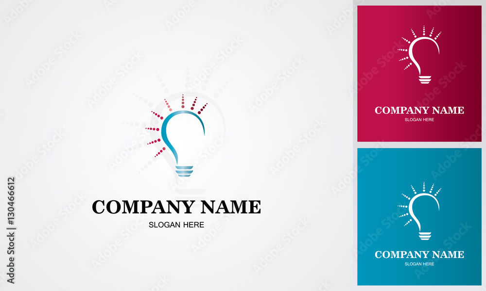 light bulb logo Stock Vector | Adobe Stock