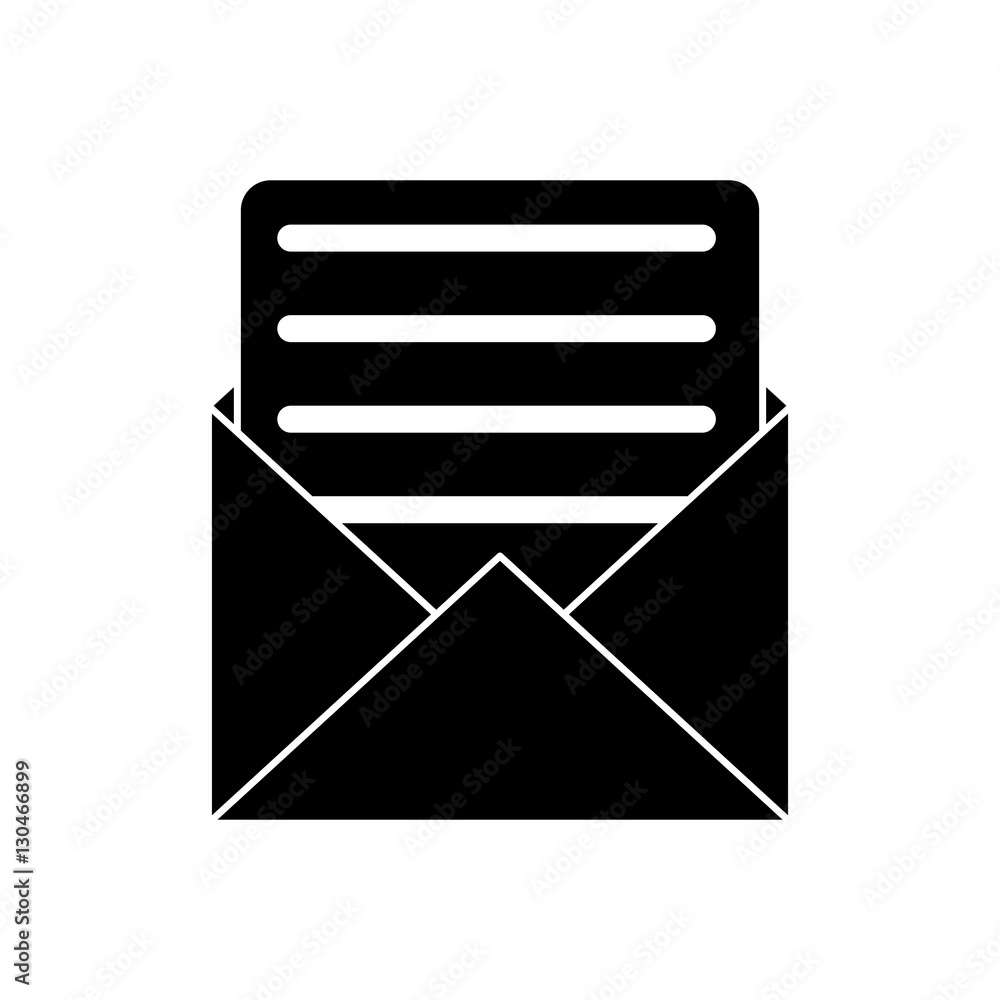 envelope paper letter email pictogram vector illustration eps 10 Stock ...