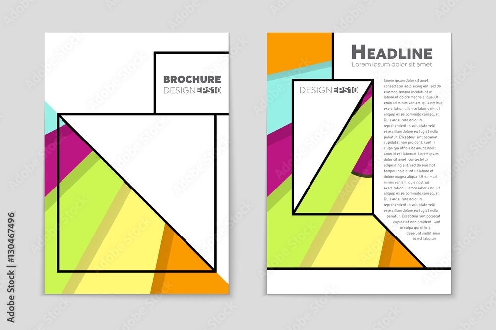 Abstract vector layout background set. For art template design, list ...