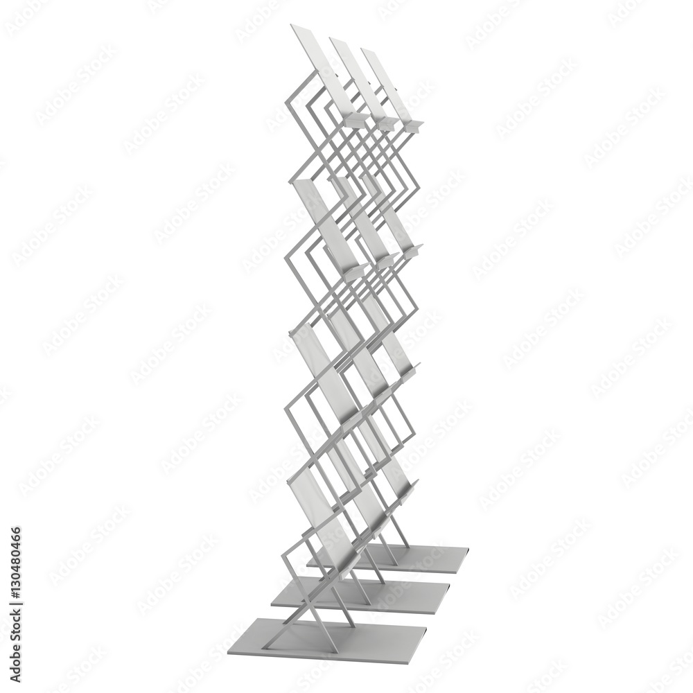 Brochure Display. Trade show booth stand for magazines white and blank ...
