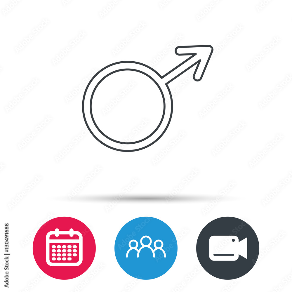 Male icon. Gentlemen sexuality sign. Group of people, video cam and ...