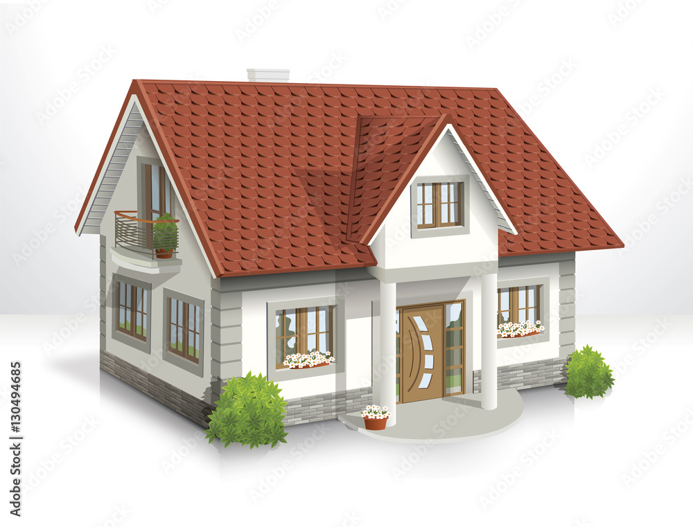 3d Home Vector