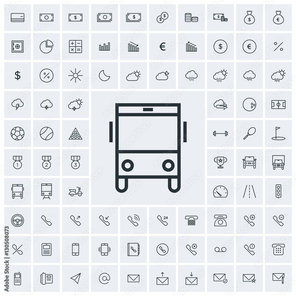 Bus icon, vector icon set Stock-Vektorgrafik | Adobe Stock
