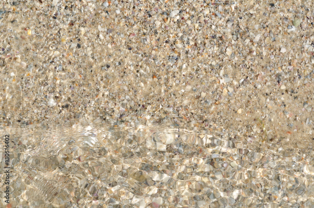 Crystal clear sea water ripples sparkling in the noon sun. Rippled ...