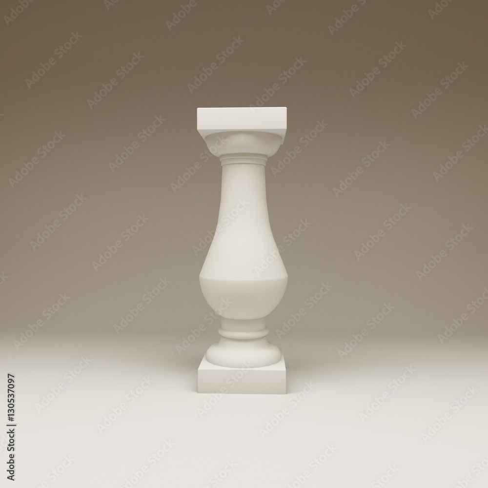 White background with a balustrade (balusters) Stock Illustration ...
