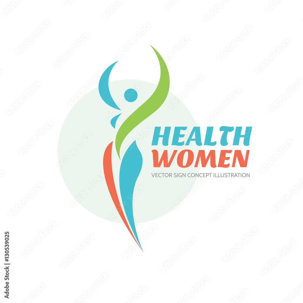Health women - vector logo template. Healthy sign. Beauty salon symbol ...