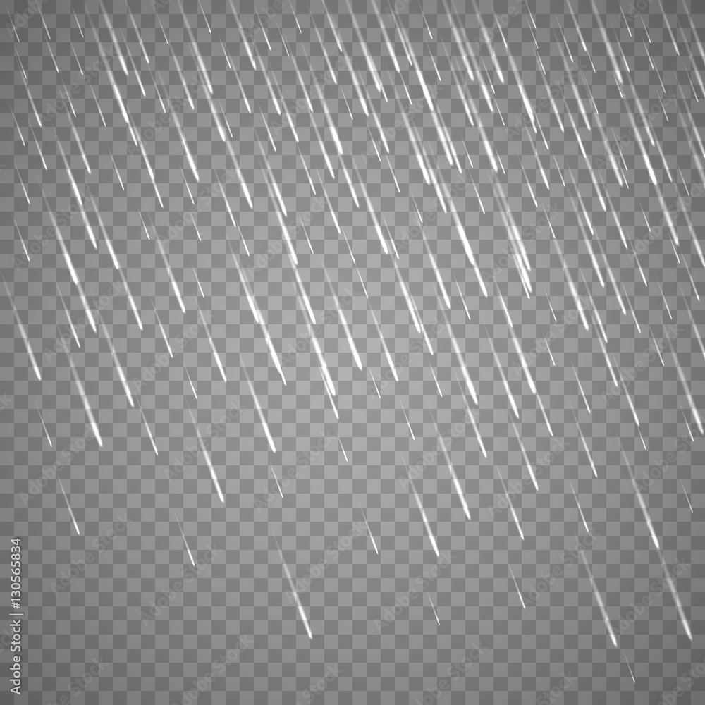 Transparent Rain Image. Vector Rainy Cloudy background Stock Vector ...