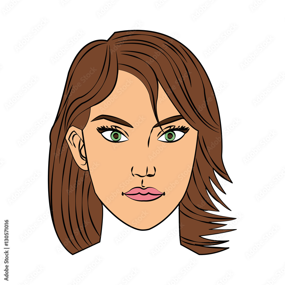 Woman cartoon icon. Girl female avatar person people and human theme ...