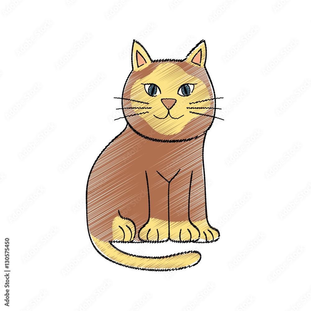 Cute cat cartoon icon vector illustration graphic design Stock Vector ...