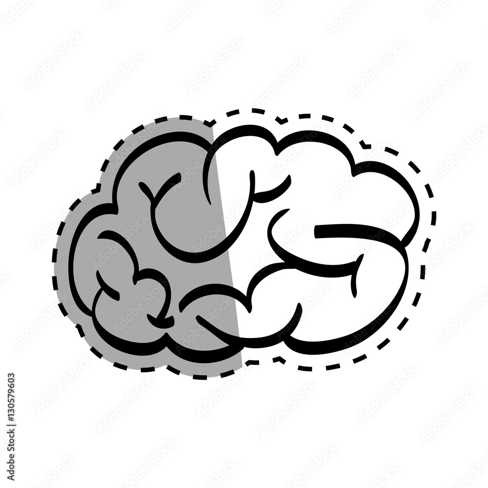 Human brain scribble icon vector illustration graphic design Stock ...