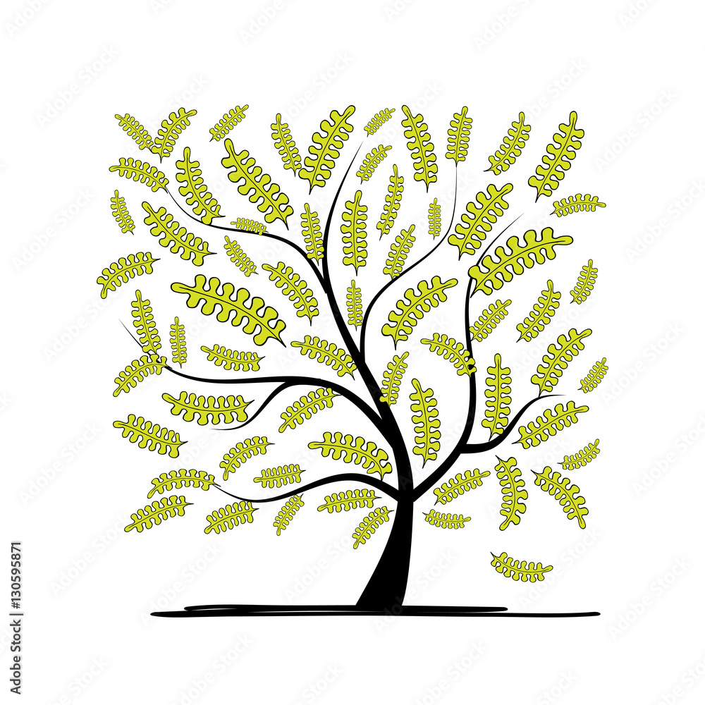Art tree for your design Stock Vector | Adobe Stock
