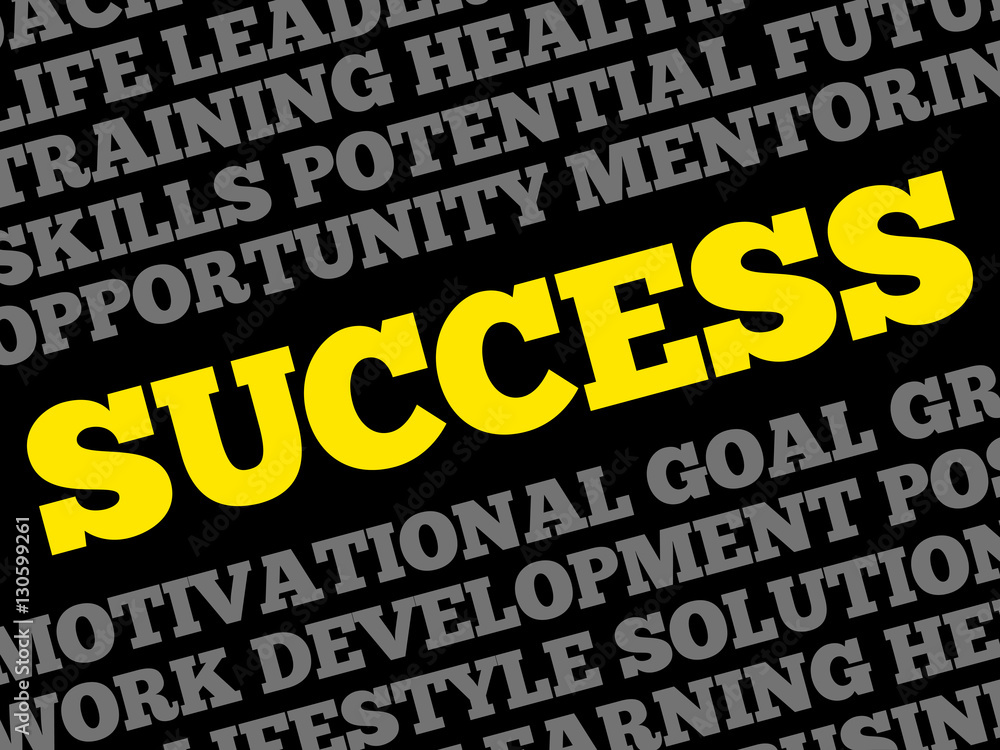 SUCCESS word cloud collage, business concept background Stock Vector ...