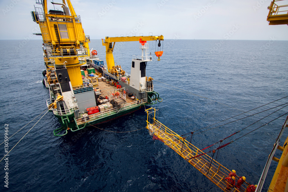 Offshore construction platform for production oil and gas. Oil and gas ...