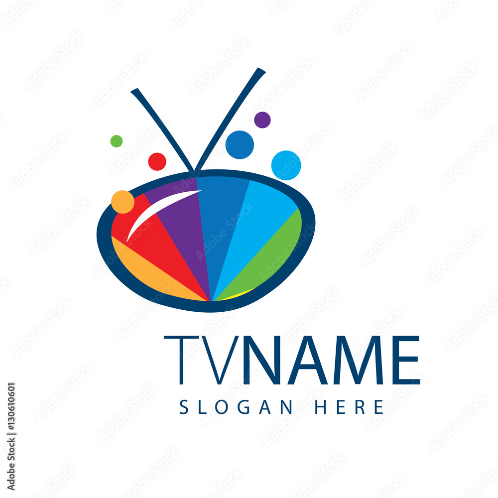 vector logo TV Stock Vector | Adobe Stock