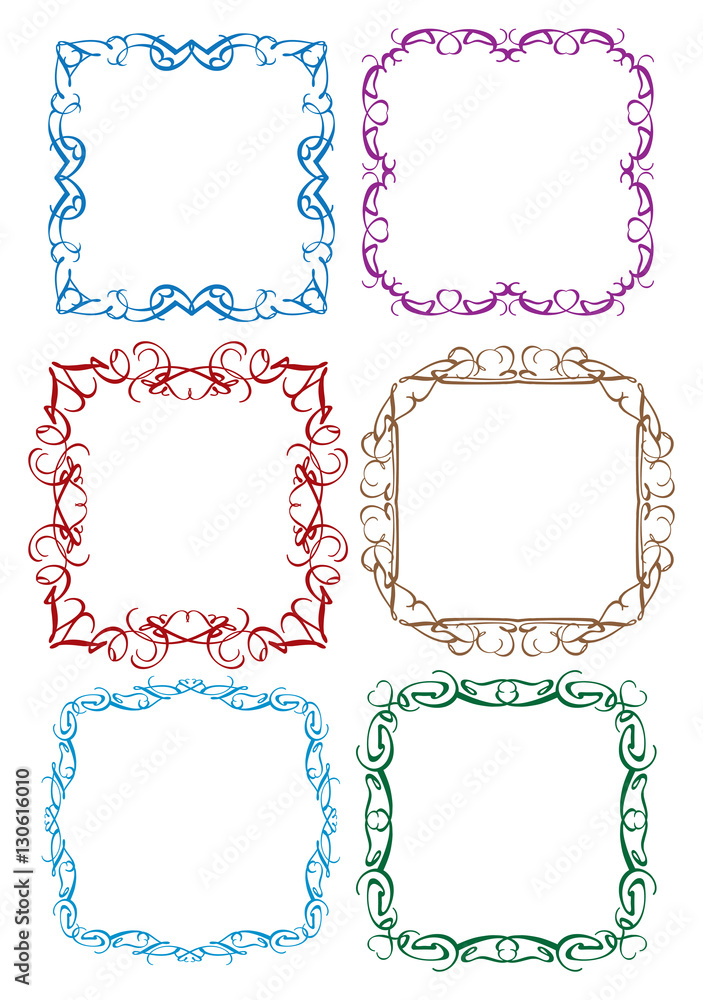 Colorful Decorative Border Clip Art