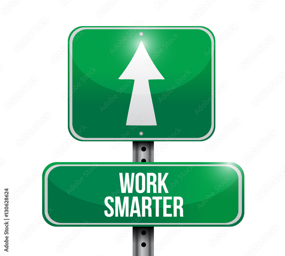 work smarter street sign concept ilustração do Stock | Adobe Stock